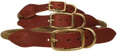 Luxury Rope Rolled Leather Dog Collar by Country Pet - Paws Plus One